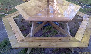 Hexagonal picnic table | BuildEazy