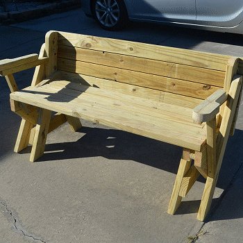 One-piece folding picnic table out of 2x4 lumber | BuildEazy