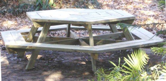 How to build a Hexagonal Table with Seating | BuildEazy