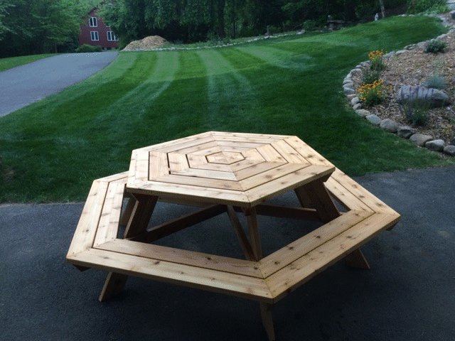 How to build a Hexagonal Table with Seating | BuildEazy