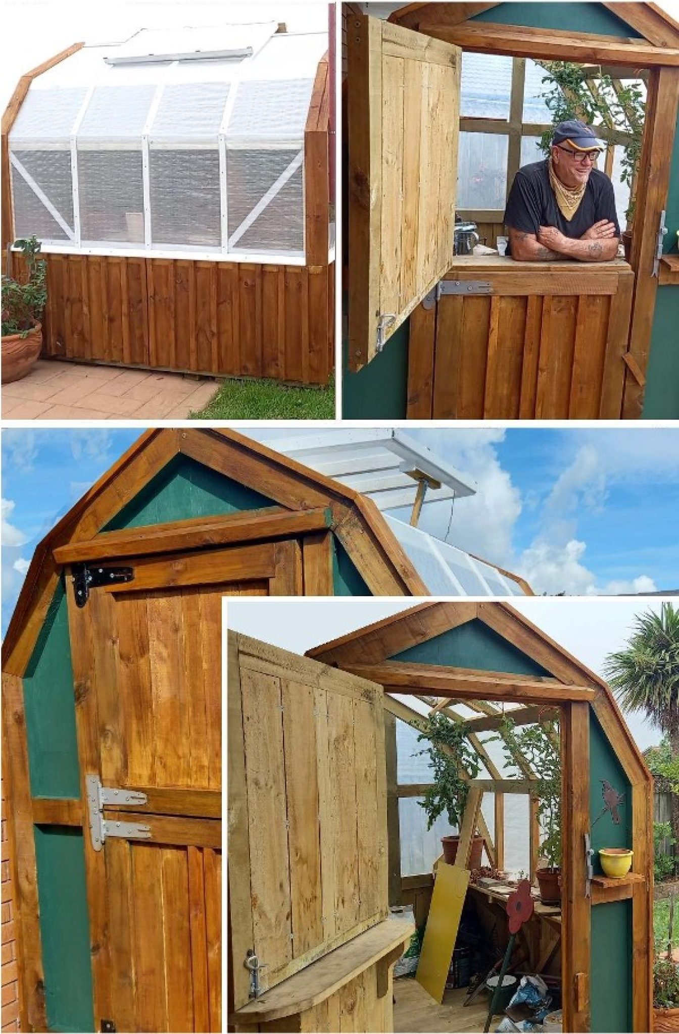 How to build A solid 6x8 barn-style greenhouse Plans & Construction ...