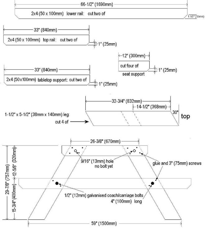 Make a Wooden Picnic Table that is Easily Disassembled | BuildEazy